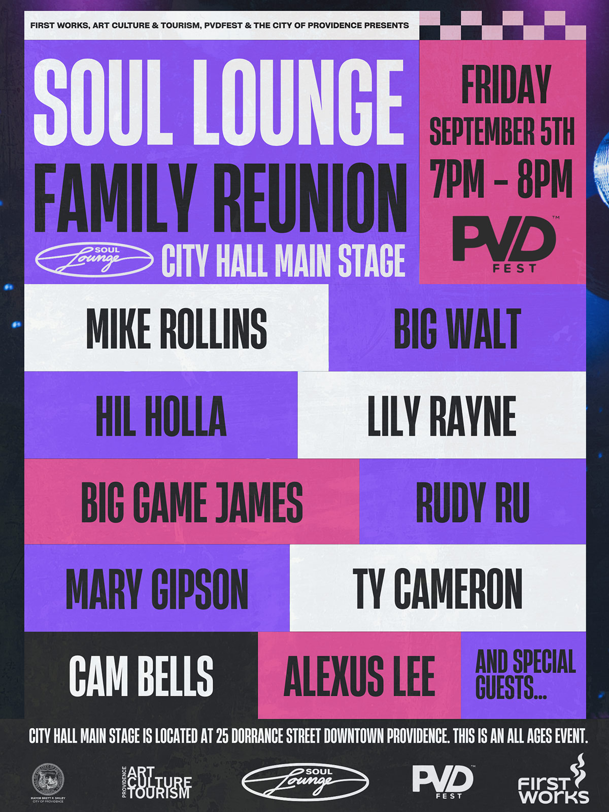 SOUL LOUNGE: FAMILY REUNION - HOSTED BY CAM BELLS - PVDFEST